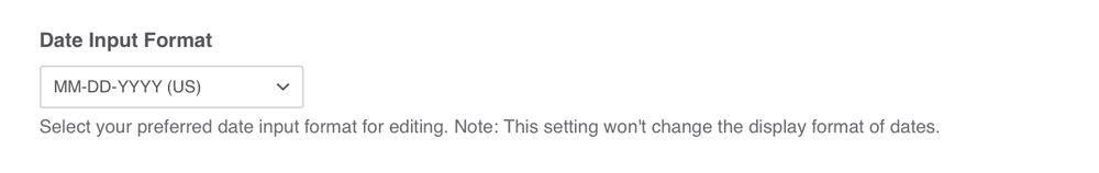 Making Dates Easier New Date Input Format Choices